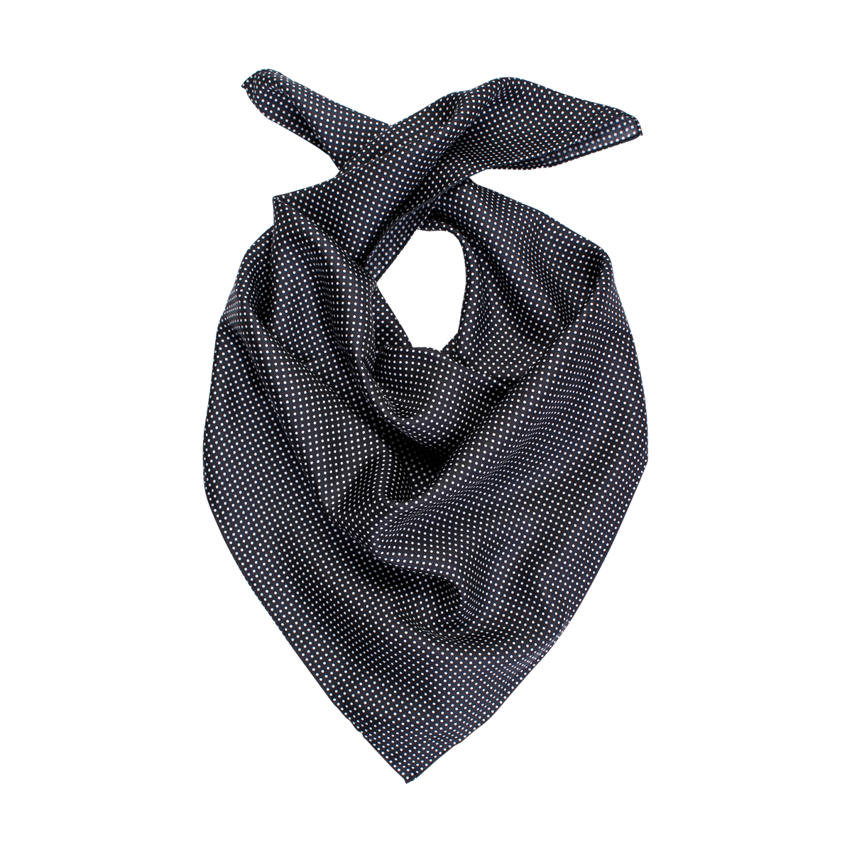 Micro Dot Silk Twill Square Scarf in Choice of Colors by House of Aman
