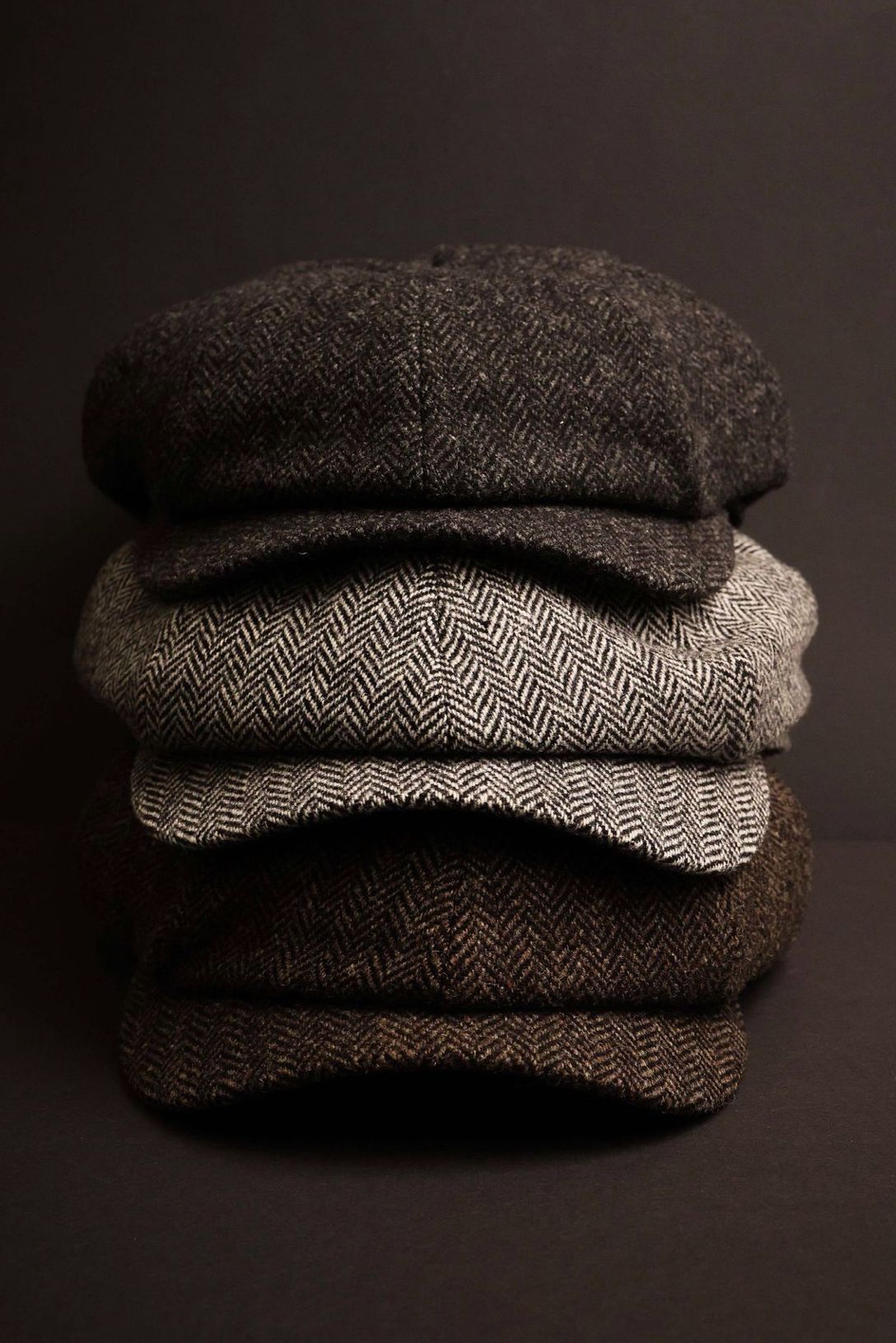 Newsboy Classic Shetland Wool Herringbone Cap (Choice of Colors) by Wi