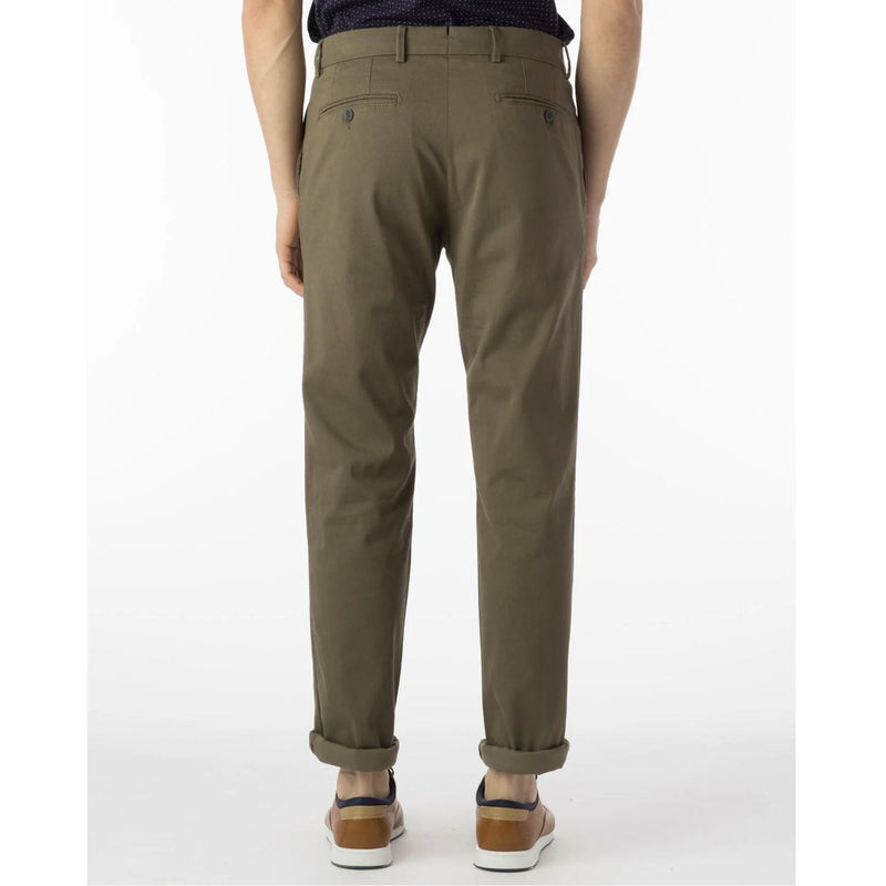 Perma Color Pima Twill Khaki Pants in Fatigue (Flat Front Models) by B