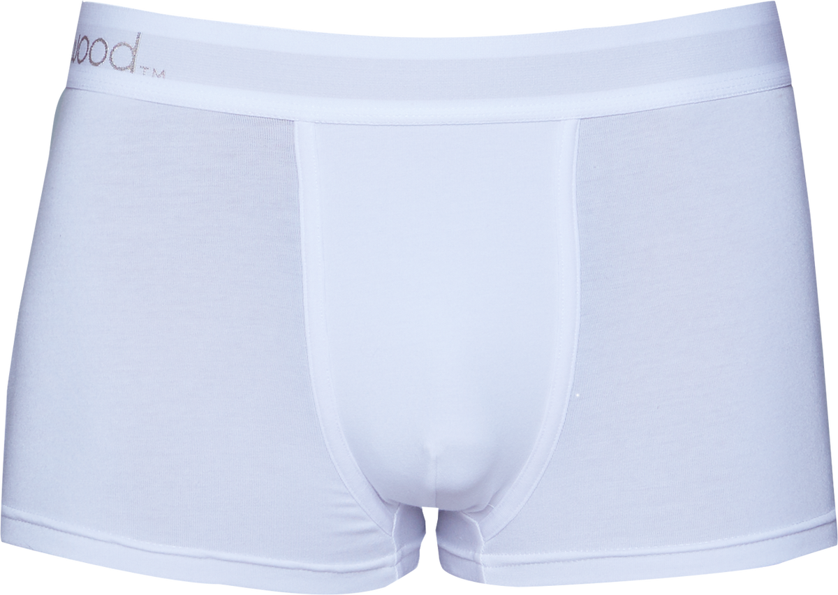 Trunk Style Briefs in White by Wood Underwear